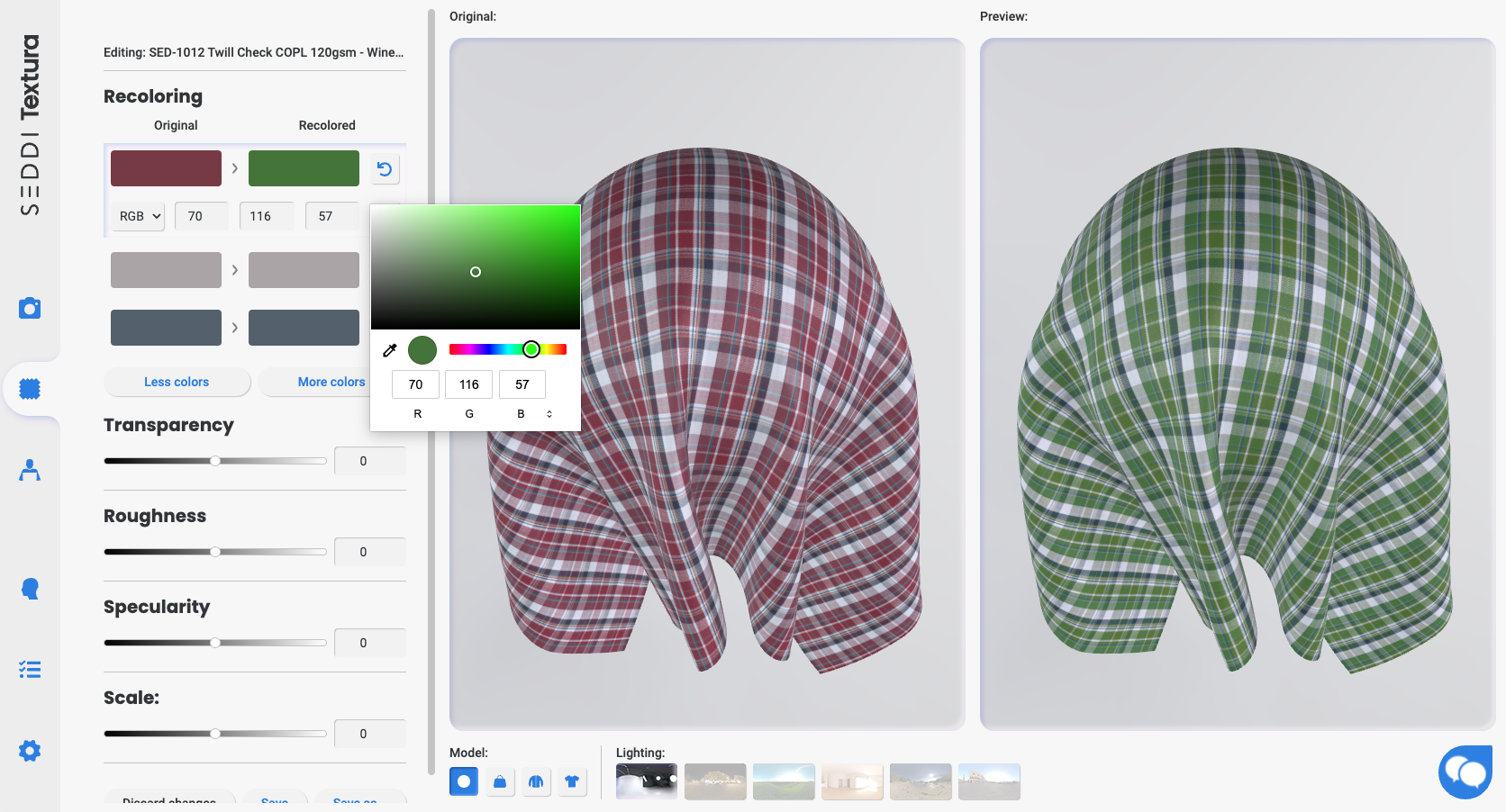 Recolor your digital textile | Textura Knowledge base